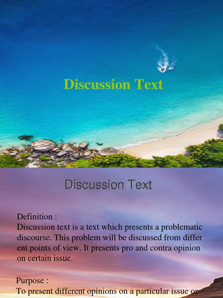 Discussion Text | PDF | Semiotics | Communication