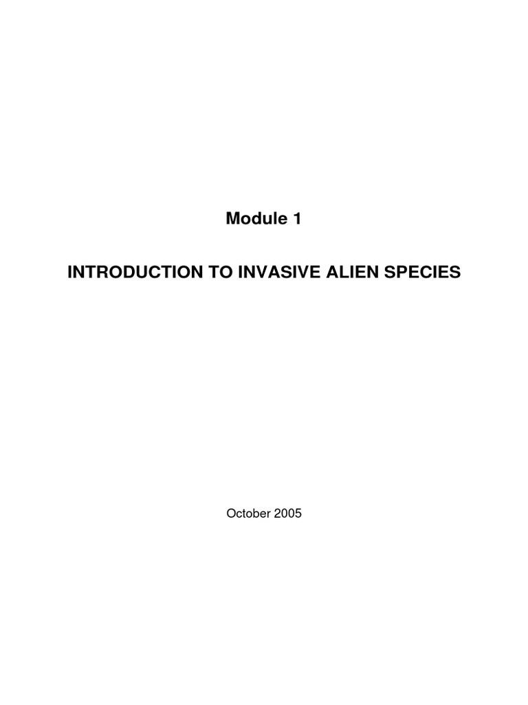 Managing Invasive S Module 1 | PDF | Introduced Species | Invasive Species