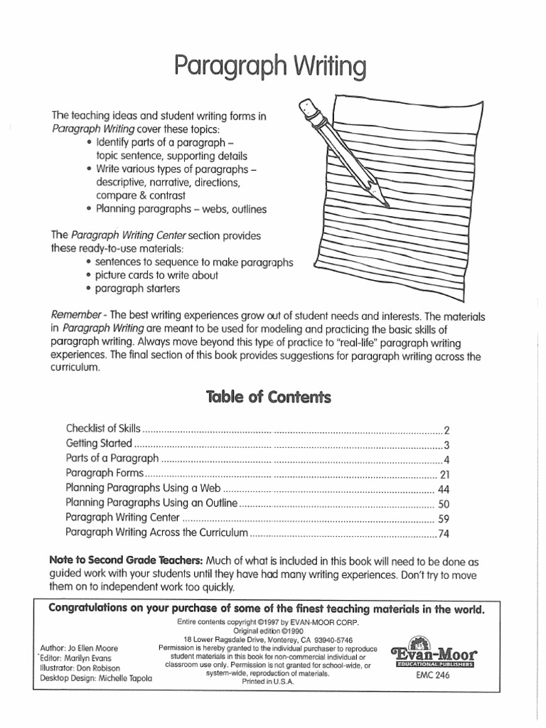 Paragraph Writing Grades 2-4 | PDF
