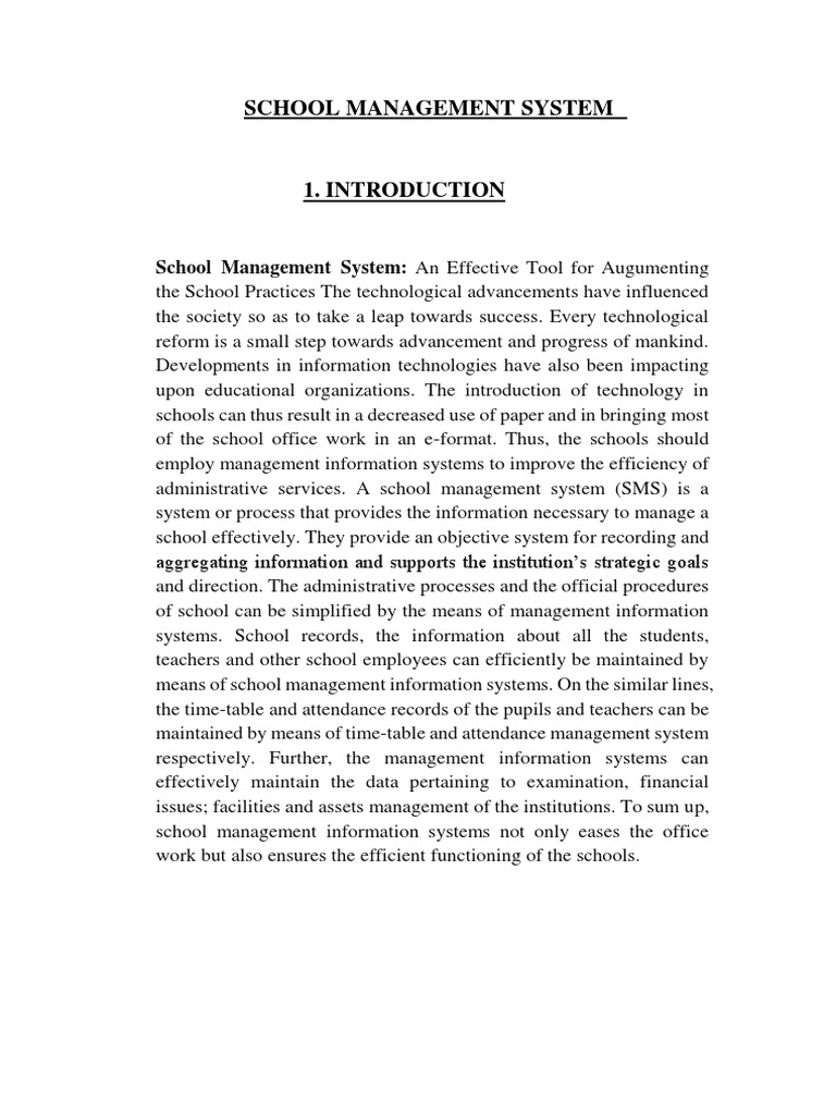 School Management System | PDF | Teachers | Curriculum