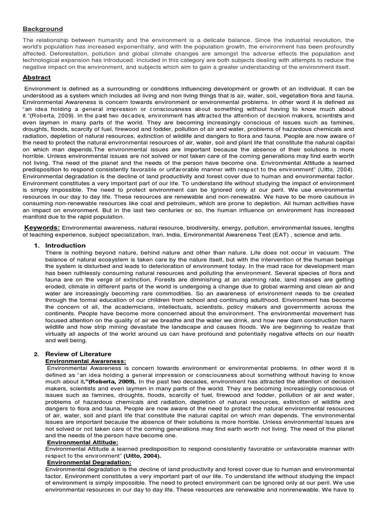 RRL Research | Download Free PDF | Ecology | Environmentalism