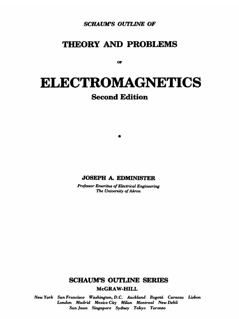 Schaum's Outline of Electromagnetics | PDF