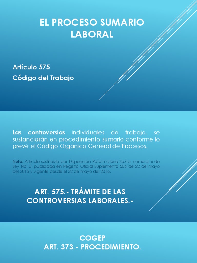 El Proceso Sumario Laboral | PDF | Sentencia (ley) | Esfera pública