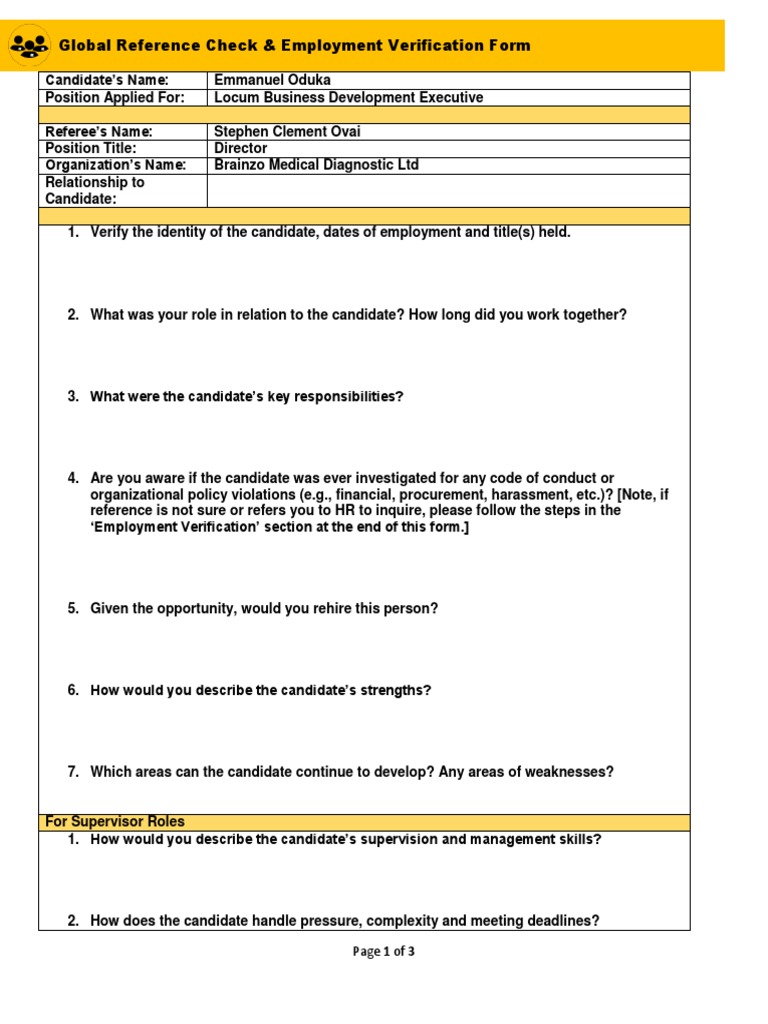 Irc Reference Check | PDF | Employment | Economies