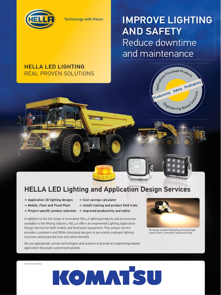 HELLA-Komatsu 4pg Brochure | PDF | Flashlight | Lighting