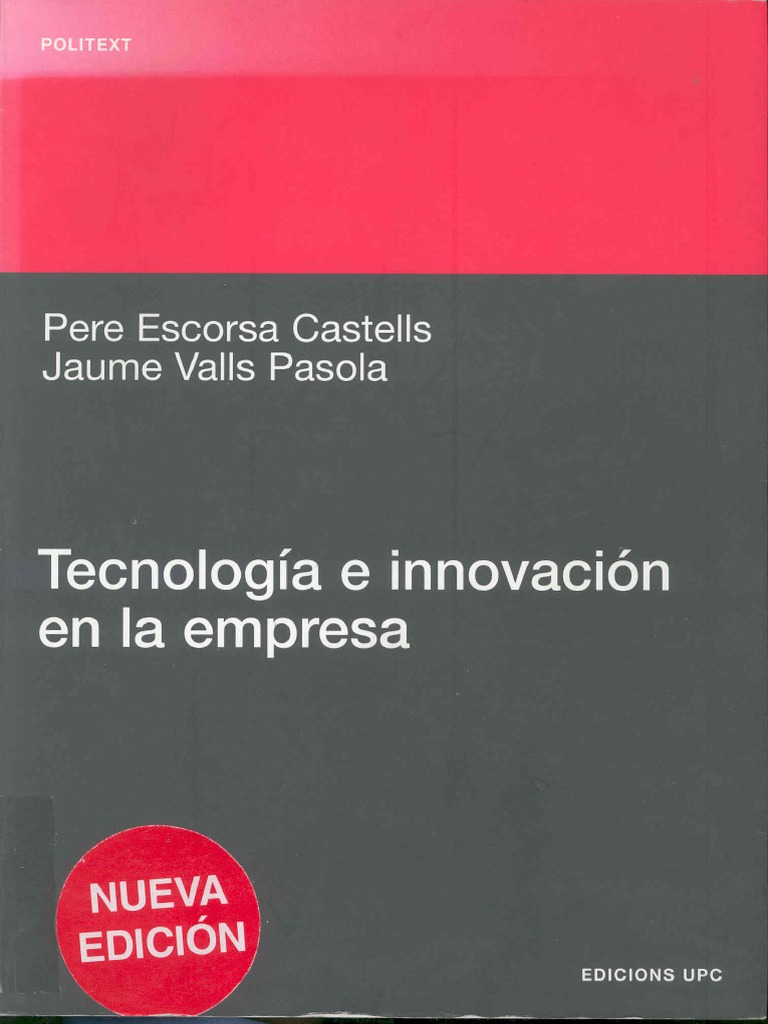 Tecnologia e Innovacion en La Empresa Pere Escorsa PDF | PDF