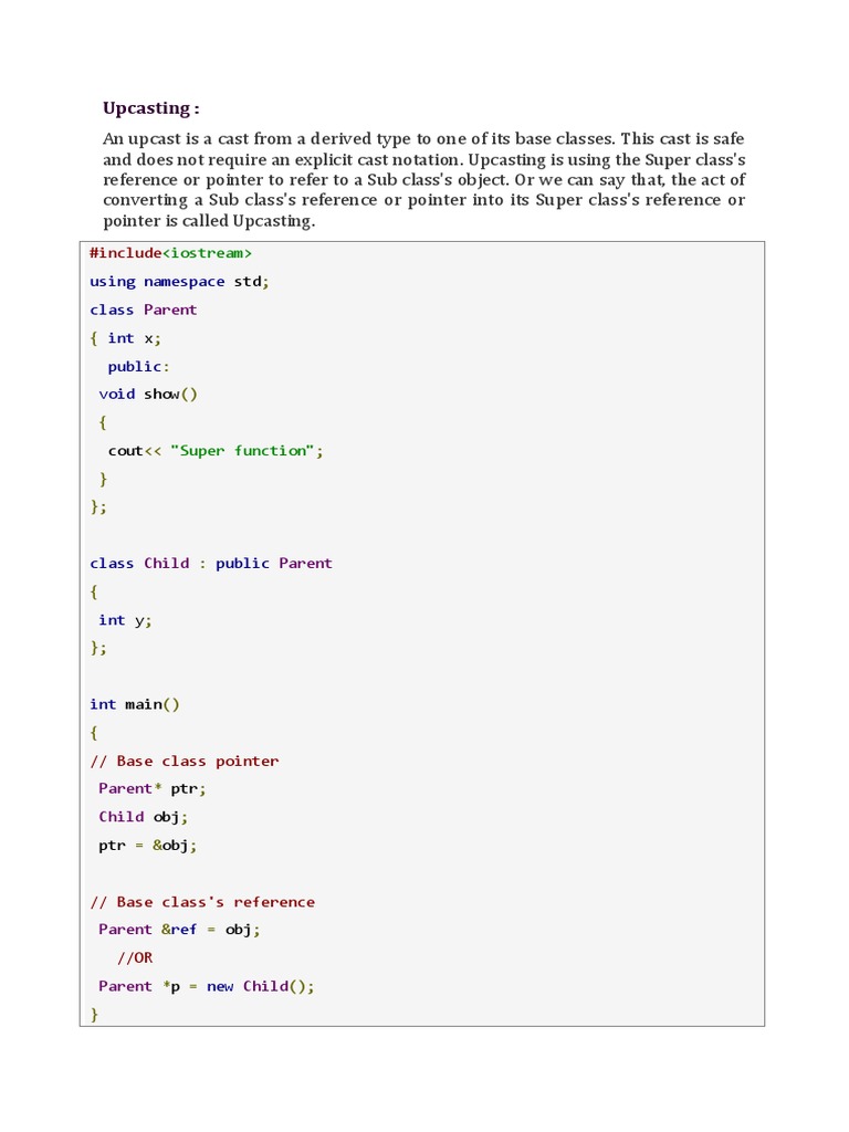 Understanding Upcasting And Downcasting In C When Inheritance Requires Explicit And Implicit