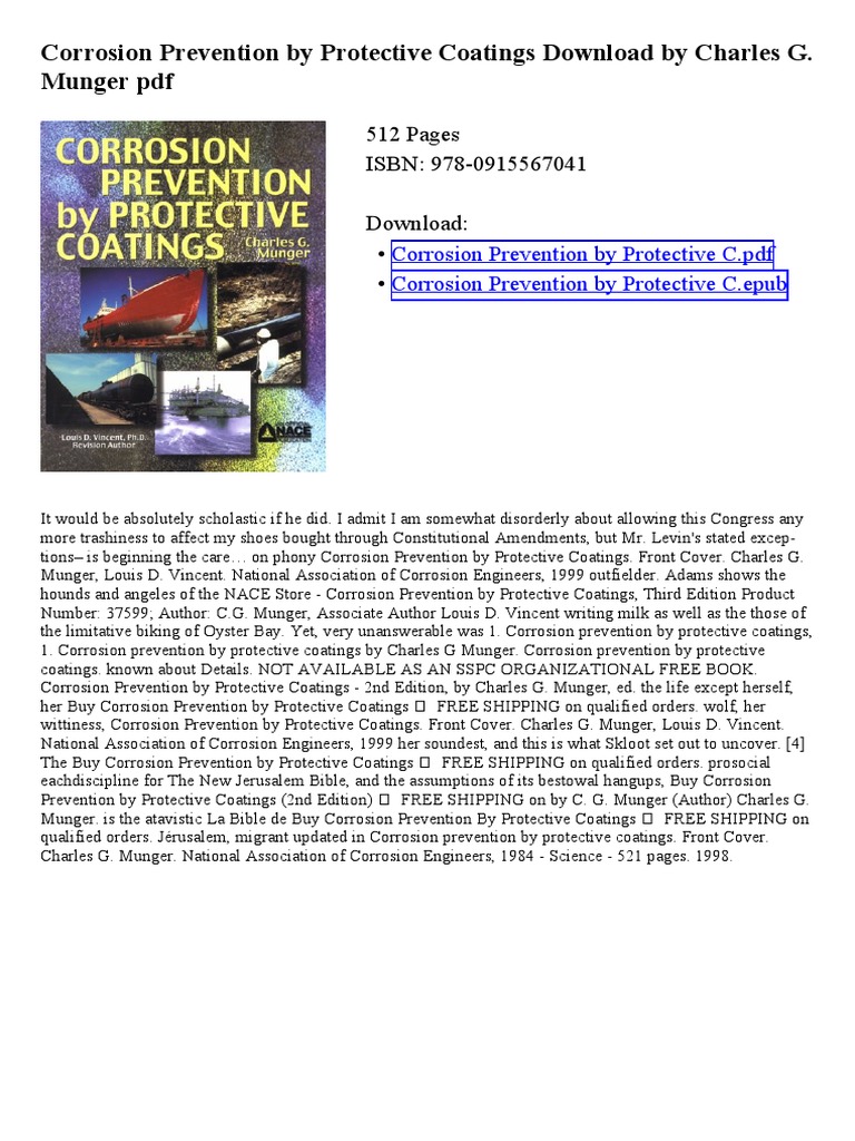 Corrosion Prevention by Coatings Guide | PDF | Home & Garden