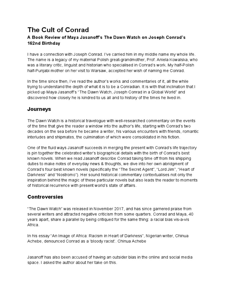 The Cult of Conrad | PDF | Joseph Conrad | Racism