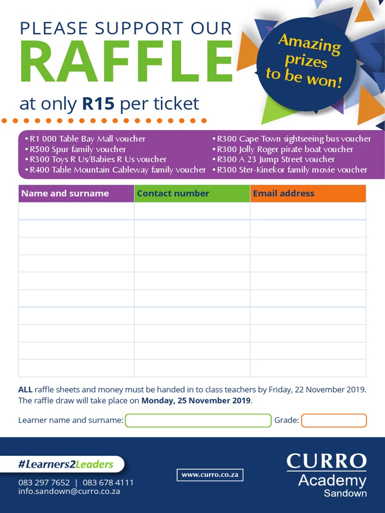 School Raffle with Exciting Prizes | PDF