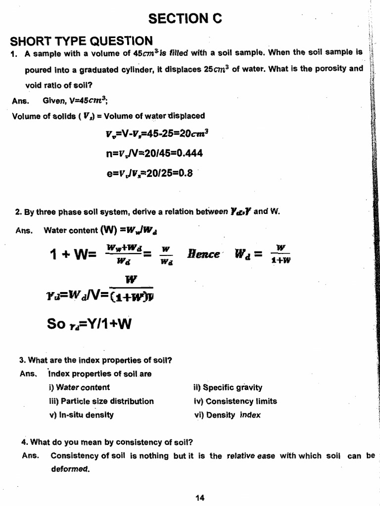 Soil Mechanics Question and Answers PDF | PDF Soil Mechanics Question and Answers PDF | PDF