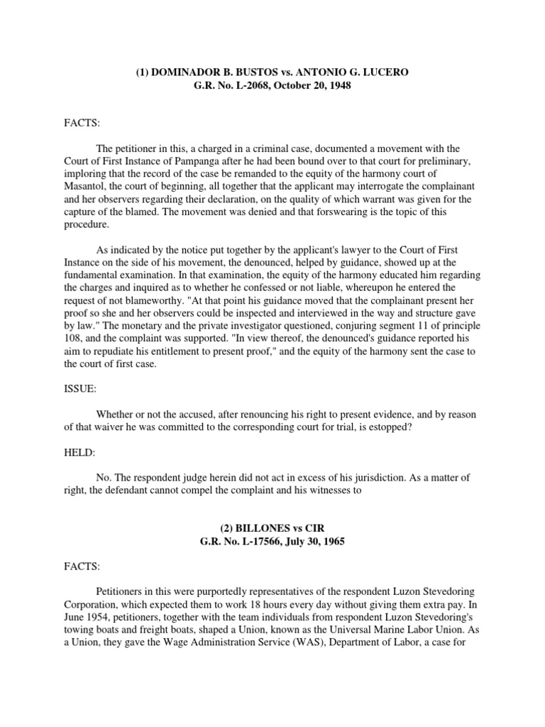 Civil Procedure Case Digest | PDF | Judgment (Law) | Lease