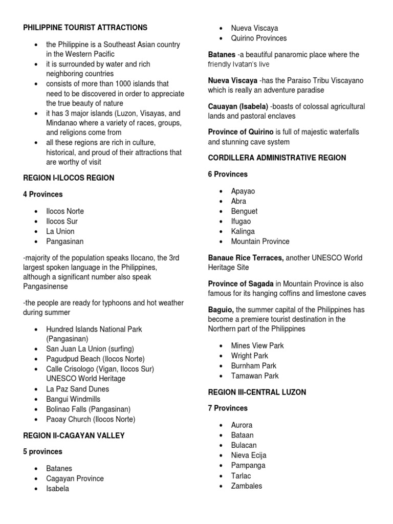 Philippine Tourist Attractions | PDF | Mindanao | Philippines