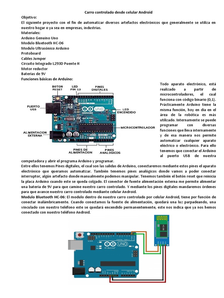 Carro Controlado Desde Celular Android | PDF | Arduino | Android (sistema operativo)