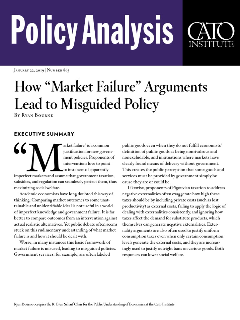 How Market Failure' Arguments Lead To Misguided Policy | PDF ...