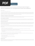 Acog Practice Bulletin: Antepartum Fetal Surveillance | PDF | Fetus ...