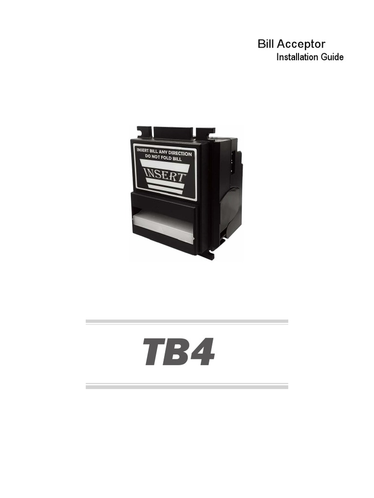 TB4 Bill Acceptor Installation Guide | PDF | Manufactured Goods ...