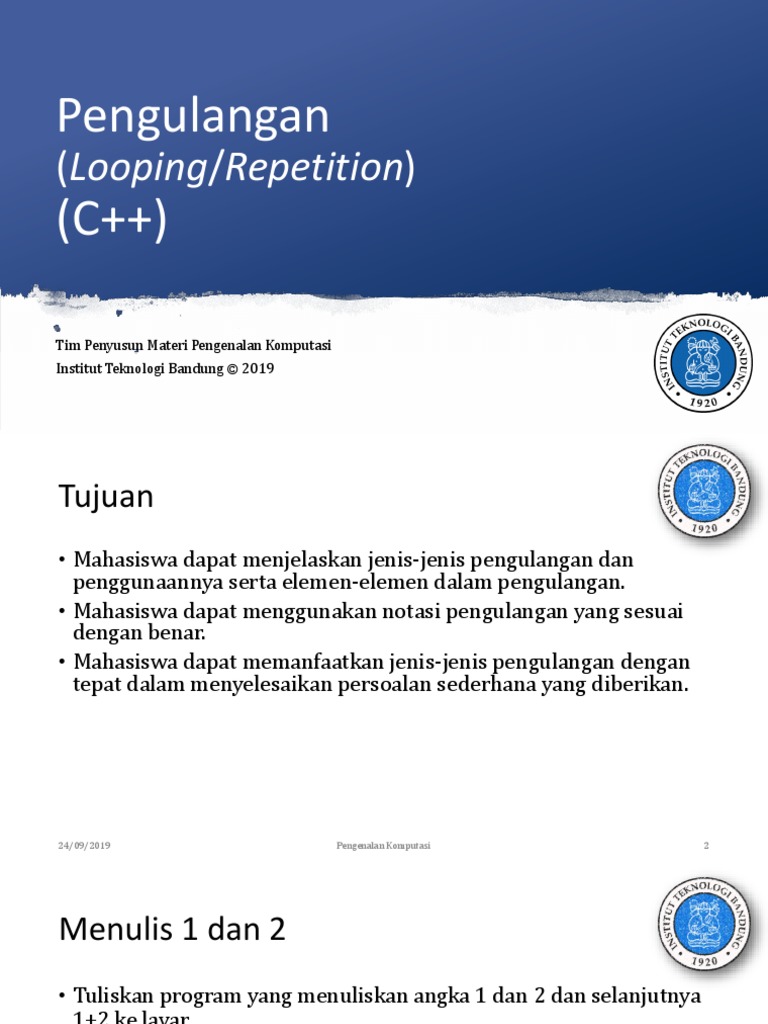 33 mgg06 Ku1102 1 CPP Pengulangan PDF | PDF