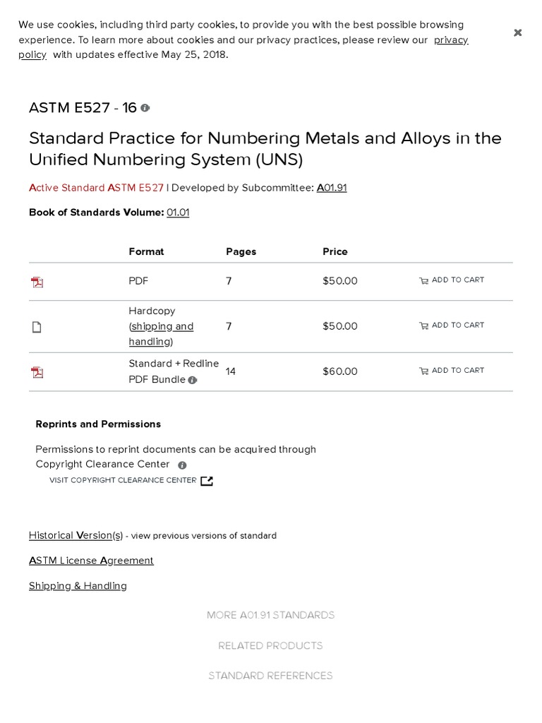 ASTM E527 - 16 Standard Practice For Numbering Metals and Alloys in The Unified Numbering System ...