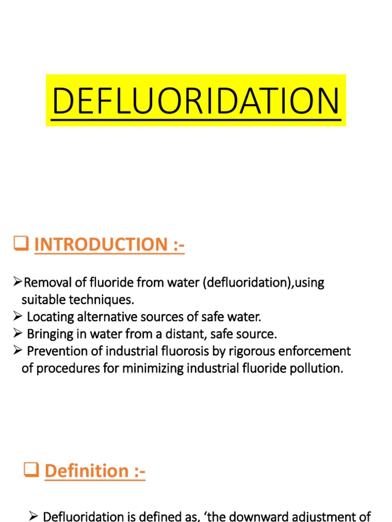 Defluoridation | PDF | Water Purification | Aluminium