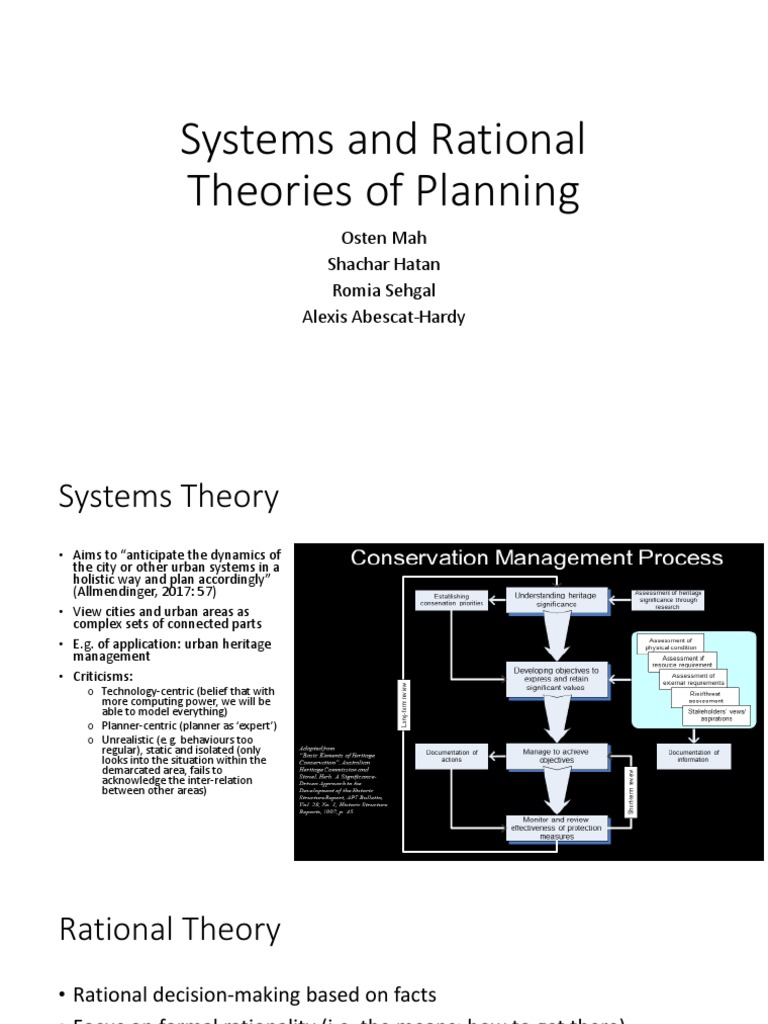 Urban Systems and Rational Planning Theory | PDF | Rationality ...