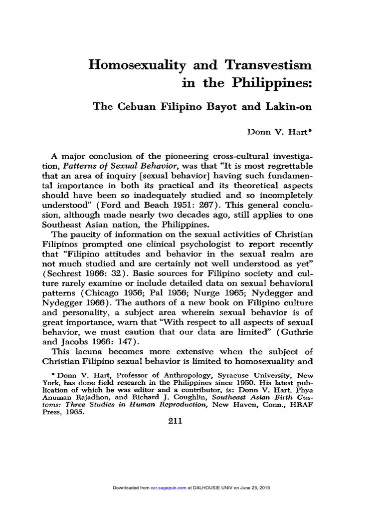 Hart Donn.1968.Homosexuality and Transvestism in The Philippines The ...