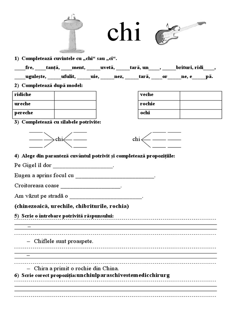 Fisa de Lucru Chi Chi PDF | PDF