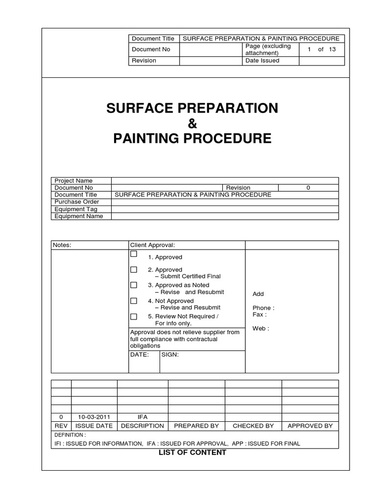 Painting Procedure PDF | PDF | Paint | Abrasive