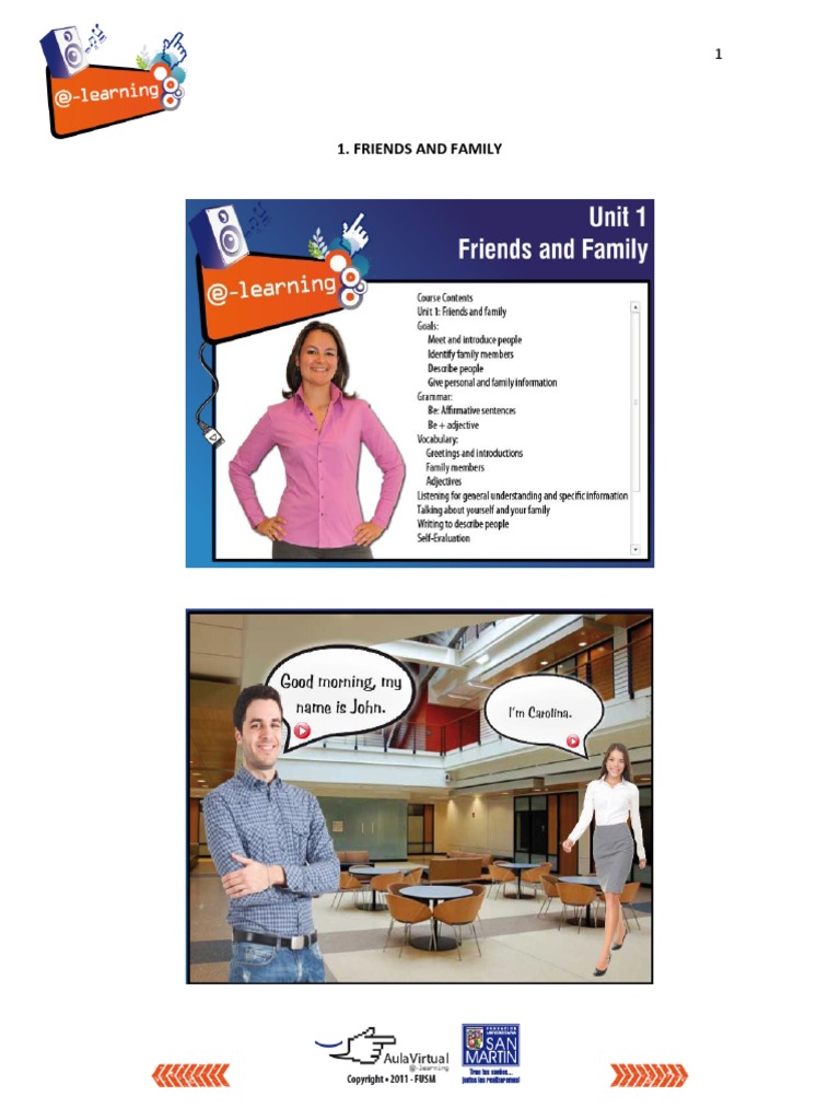 Unit 1 Friends and Family | PDF | Language Arts & Discipline