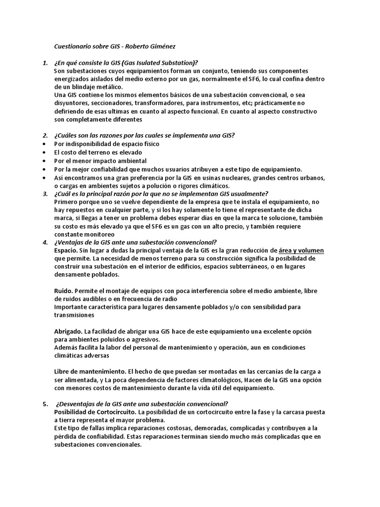 En Qué Consiste La GIS | PDF | Aislador (Electricidad) | Transformador