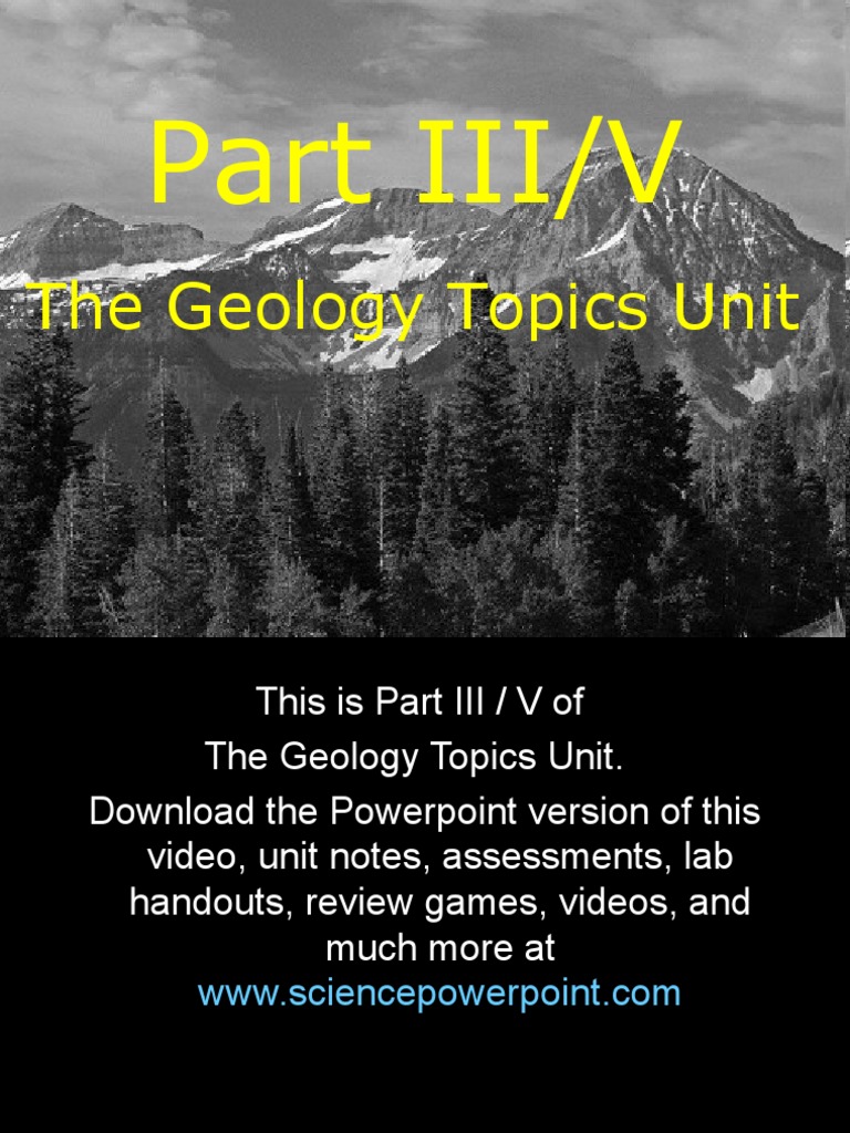 Geology Unit Part III/V For Educators - Download Unit and Powerpoint at ...