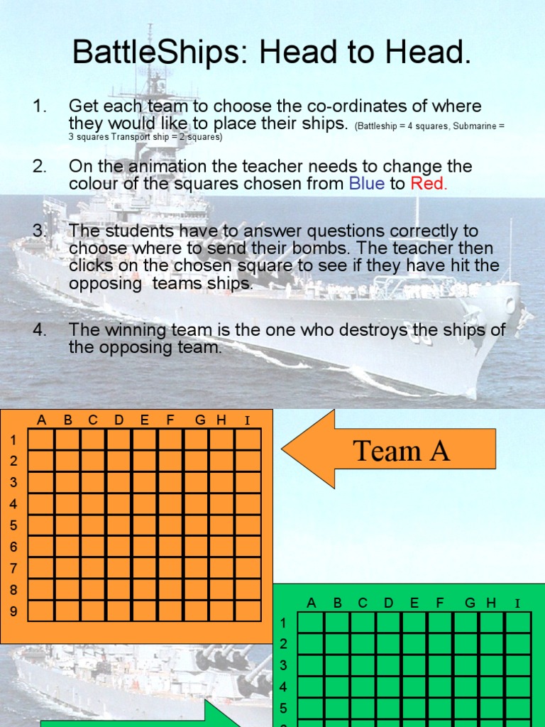 Battleship Game Instructions for Teams | PDF