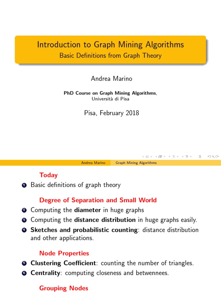 Graph Mining | PDF | Vertex (Graph Theory) | Algorithms And Data Structures