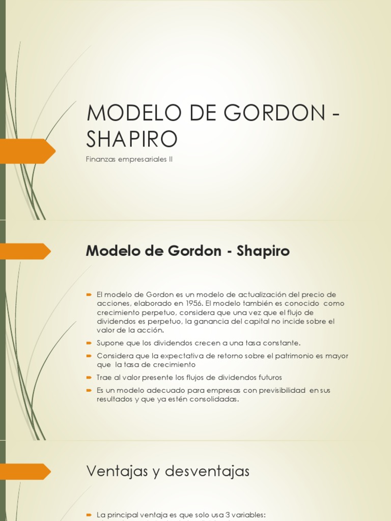 Modelo de Gordon - Shapiro | PDF