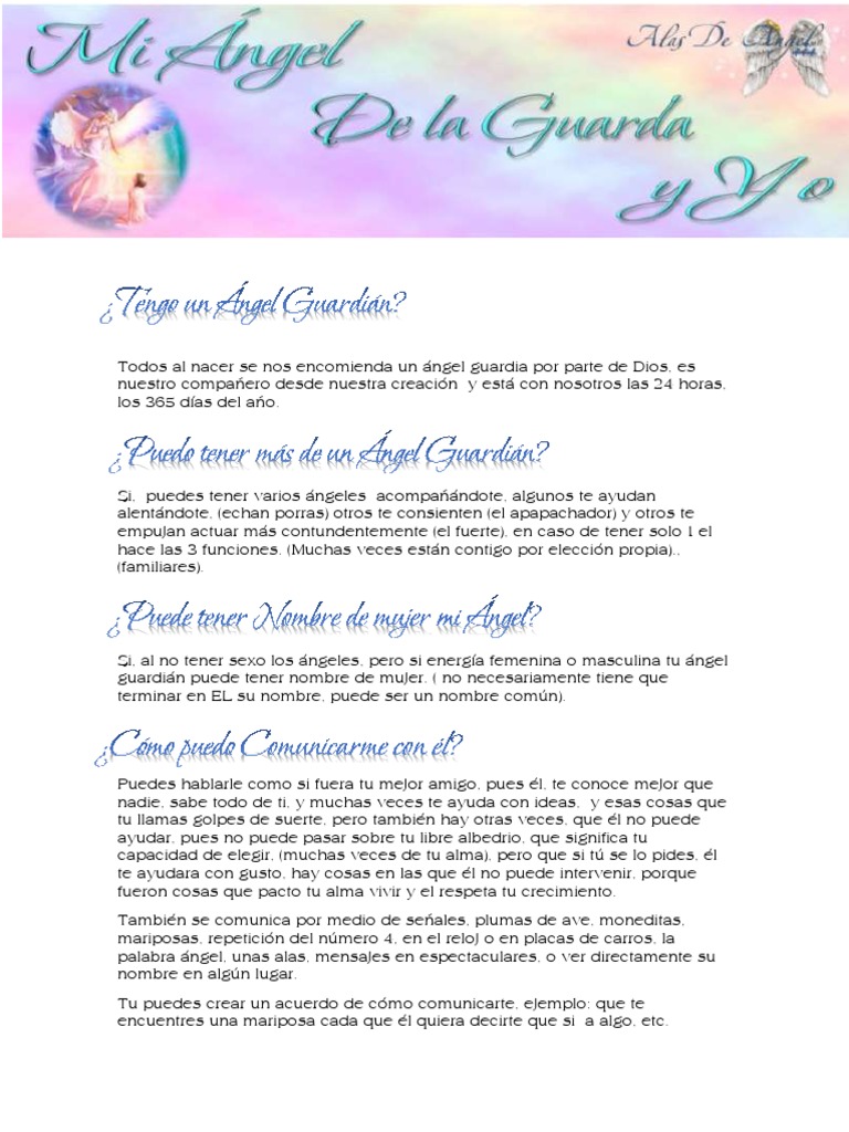 Mi Angel de La Guarda y Yo | PDF