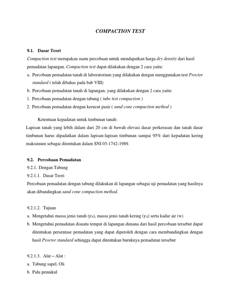Compaction Test | PDF