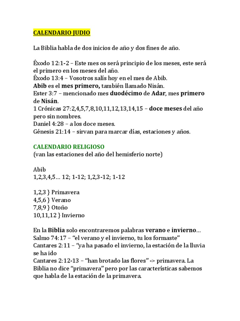 Calendario Judio PDF | PDF