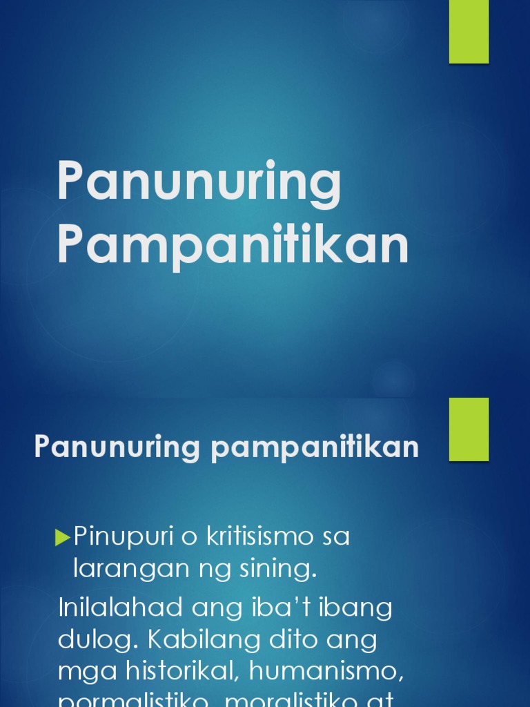 Panunuring Pampanitikan | PDF