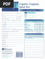 RBANS Form Record A | PDF