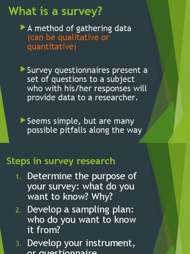 Understanding Surveys and Questionnaires | PDF | Survey Methodology ...