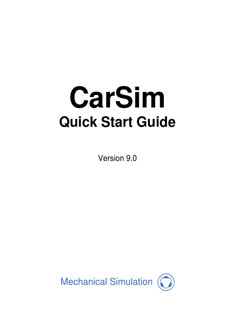 CarSim Quick Start PDF | PDF | Hyperlink | Human–Computer Interaction
