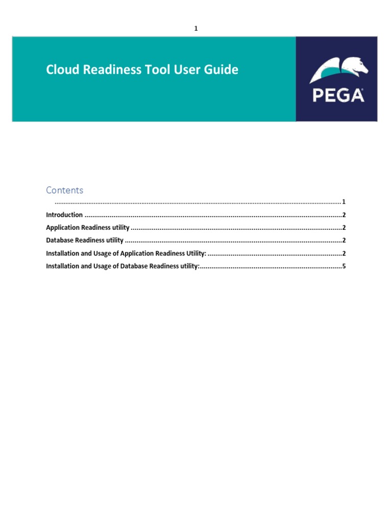 Cloud Readiness Tool - User Guide PDF | PDF | Databases | Cloud Computing