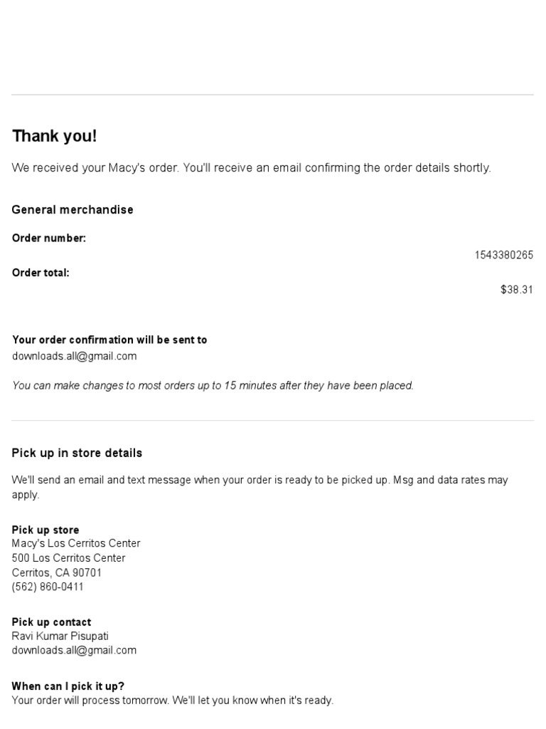 Macy's Checkout | PDF | Privacy | Retailing