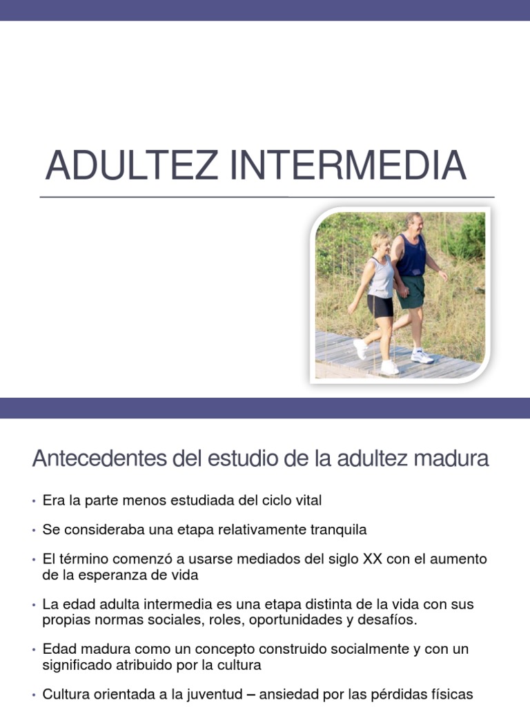 Psicologia Adultez Intermedia | PDF | Menopausia | Adultos