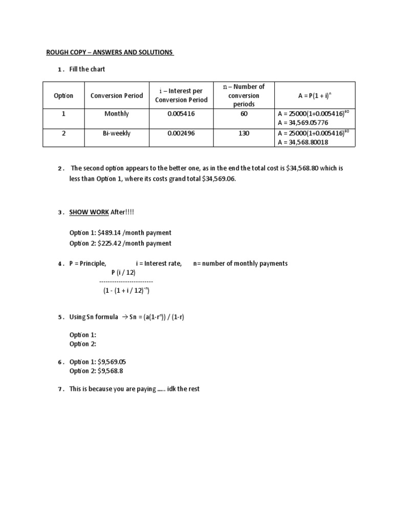 Rough Copy - Answers and Solutions | PDF