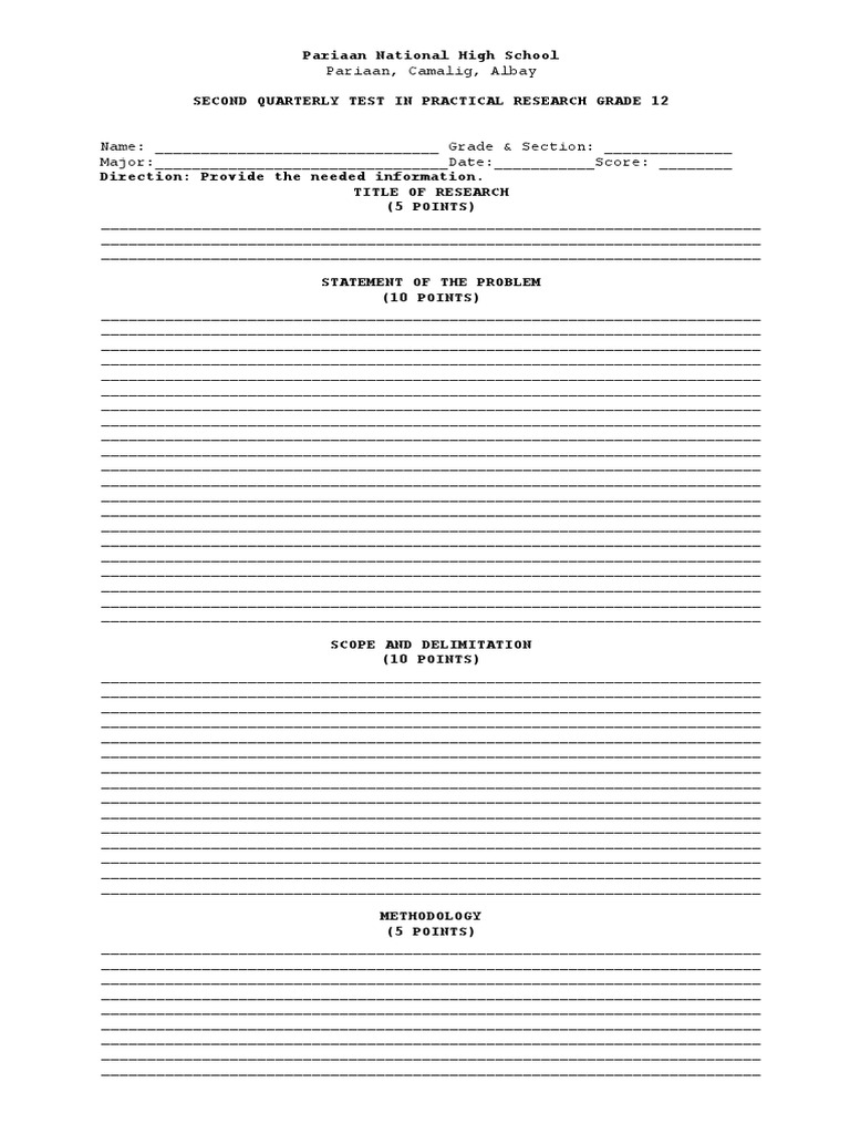 PR 2 2nd Quarter Exam | PDF