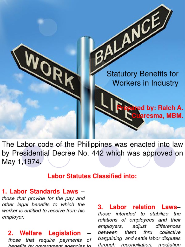 Statutory Benefits For Workers in Industry Autosaved | PDF | Overtime ...