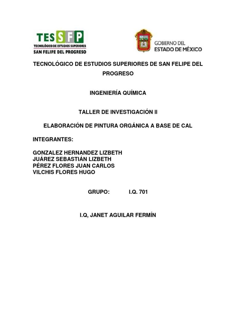 Elaboración de Pintura Orgánica A Base de Cal y Trementina | PDF ...