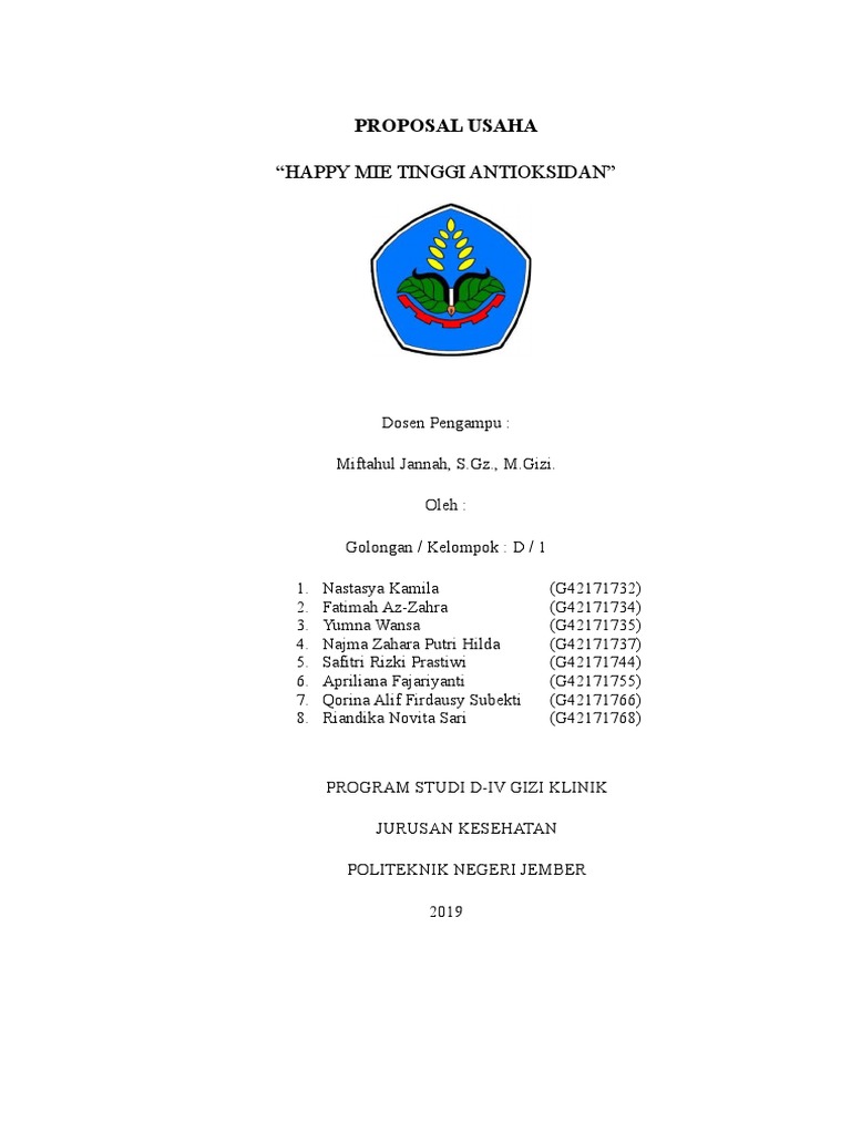 d1 Proposal Pms Happy Mie | PDF