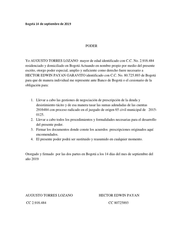 Poder Augusto Torres | PDF